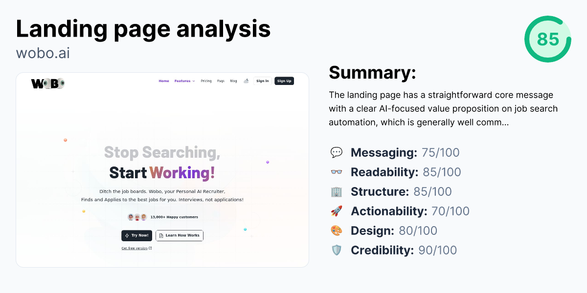 Wobo.ai - Landing Page Analysis