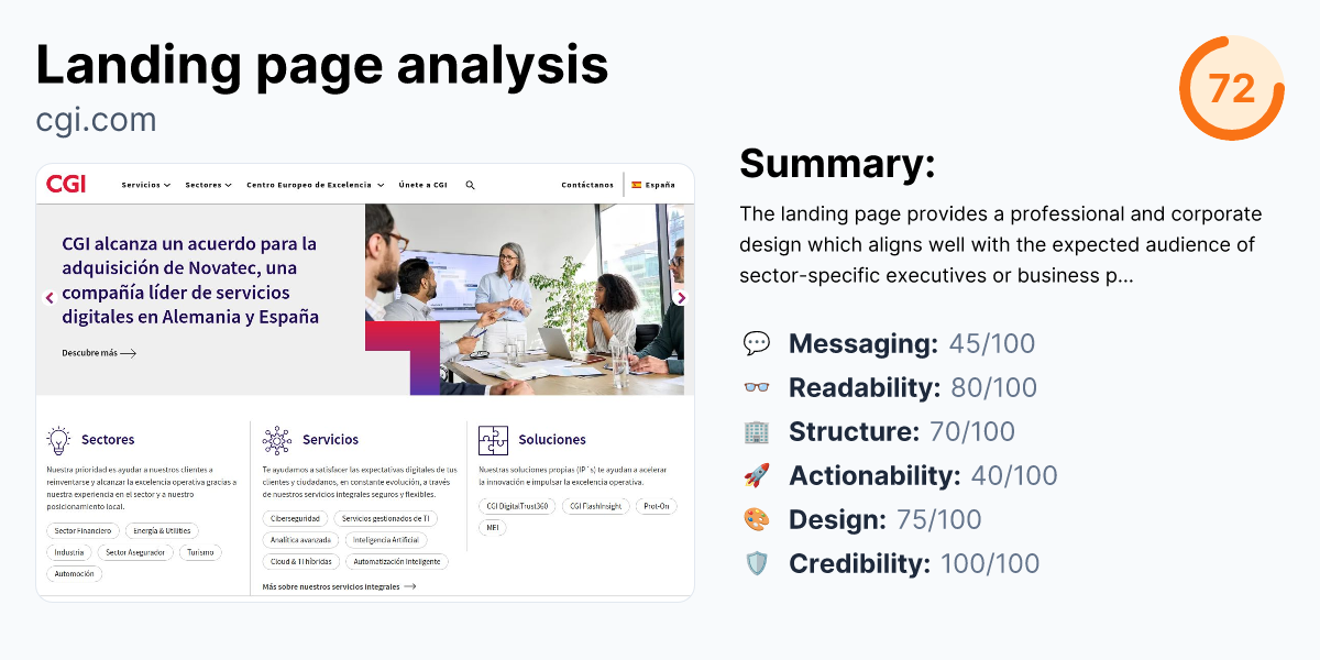 Cgi.com - Landing Page Analysis