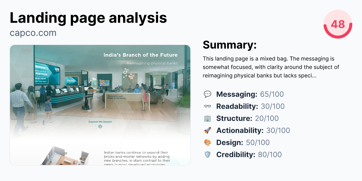 Capco.com - Landing Page Analysis