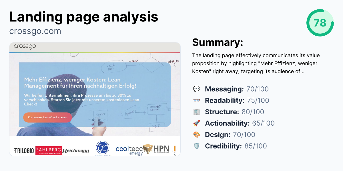 Crossgo.com - Landing Page Analysis