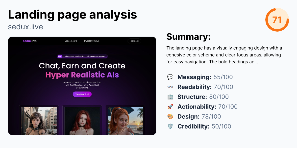 Sedux.live - Landing Page Analysis
